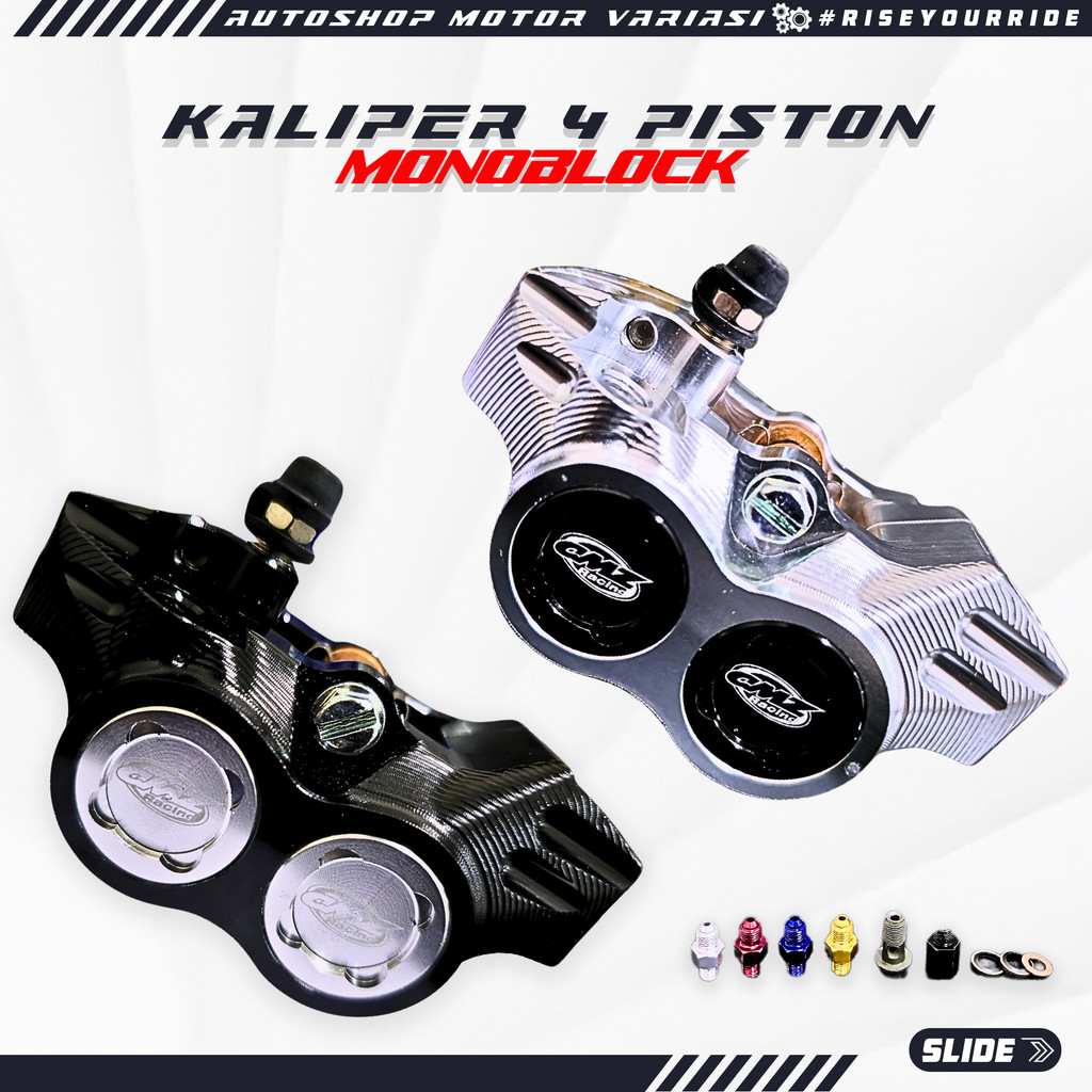 Jual Kaliper Cakram 4 PISTON F1 FORMULA-1 Monoblock Caliper FULL CNC Universal Motor Termasuk ...