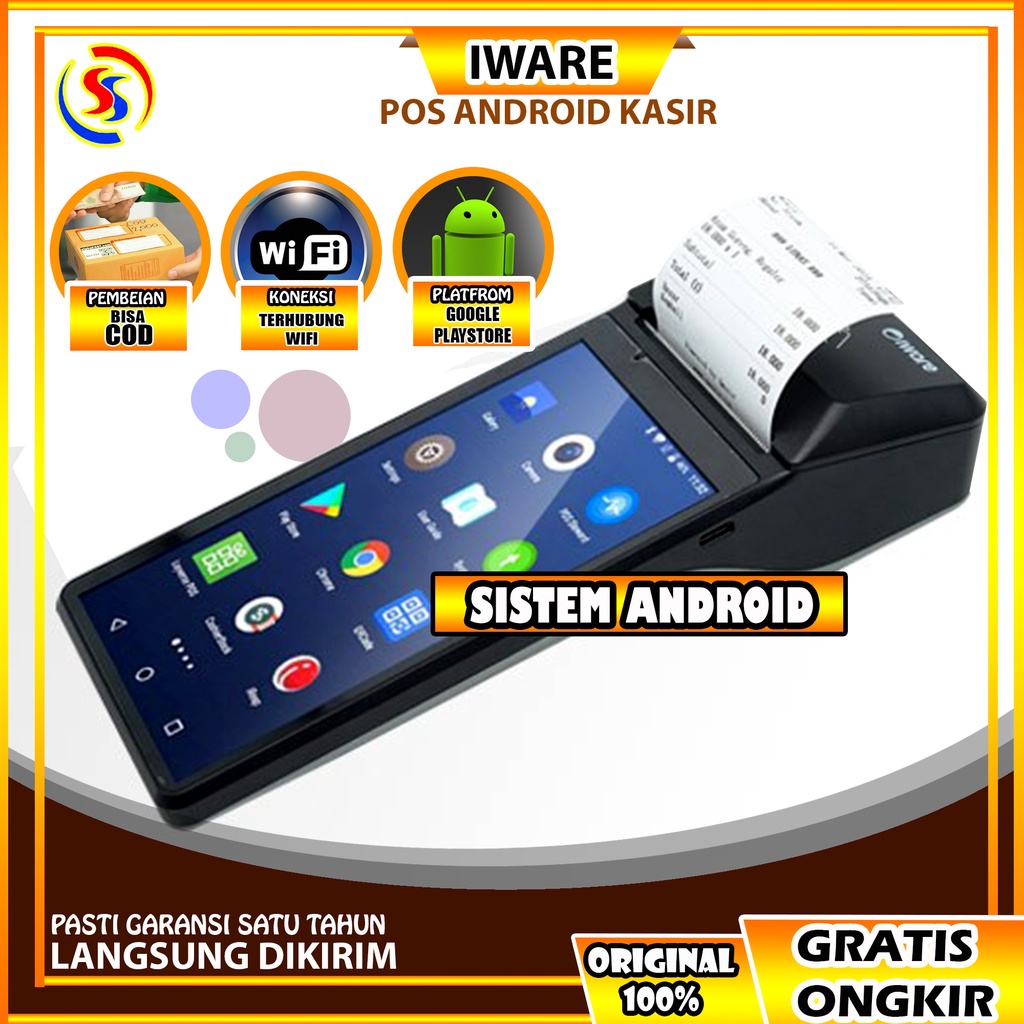 Jual POS Android Mobile mesin kasir portable Iware AP-02 PRO 2GB+16GB ...