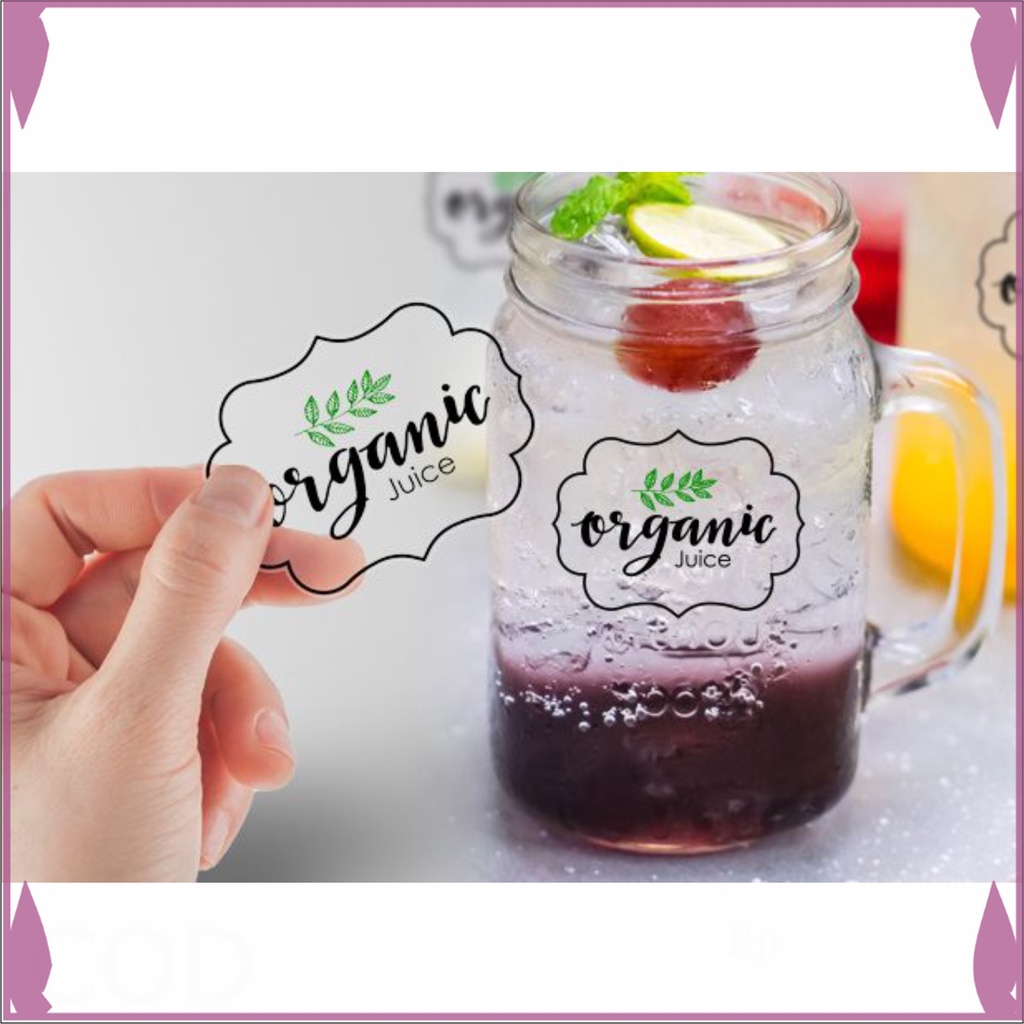 Jual Cetak Stiker Label Souvenir Transparant (big Size) Cup Gelas ...