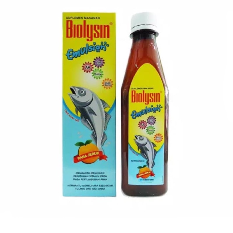 Jual BIOLYSIN EMULSION JERUK SYRUP 250ML - VITAMIN PERTUMBUHAN ANAK ...