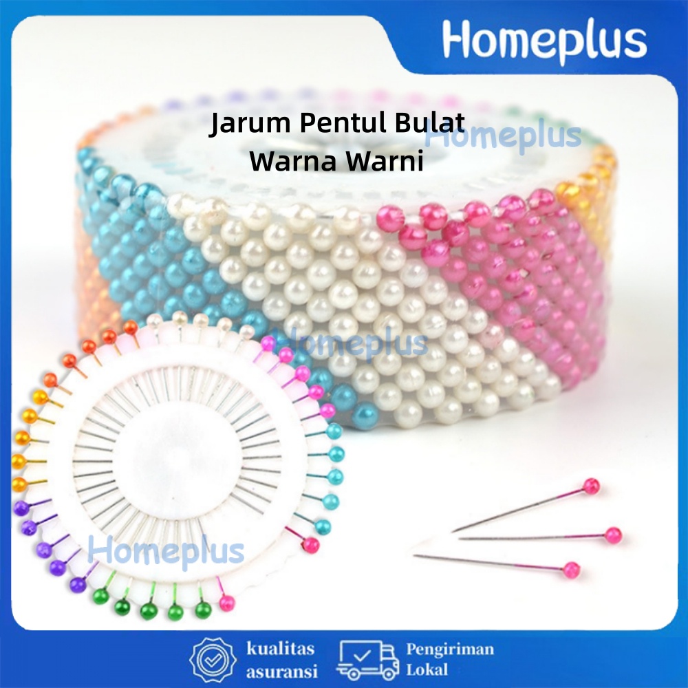 Jual HomePlus Jarum Pentul Bulat Warna Warni Jarum Pentul Mutiara Jarum ...