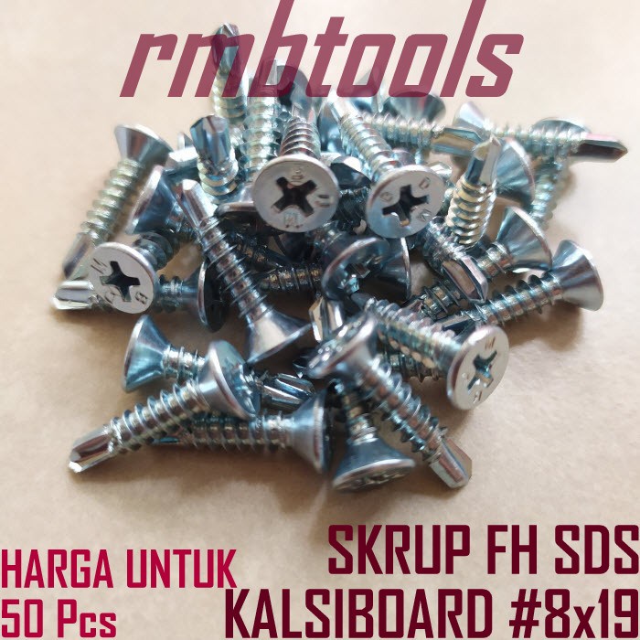 Jual (50PCS) BAUT SEKRUP SDS ROOFING FH 8 x 19 mm / BAUT SEKRUP ROOFING ...
