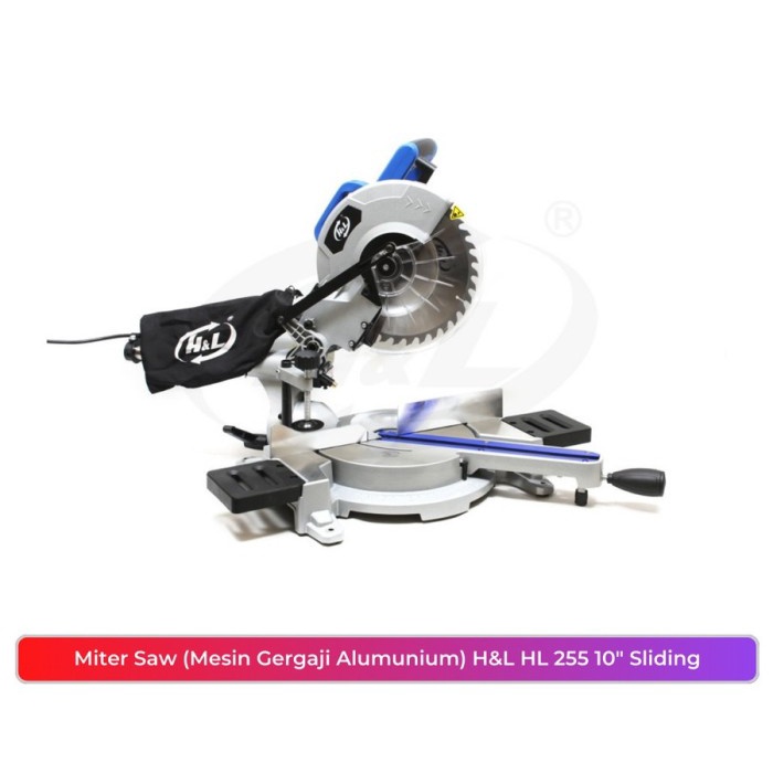 Jual Mesin Potong Alumunium H&L HL 255 Miter Saw Sliding 10" Inch | Shopee Indonesia