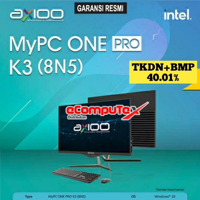 Jual PC AIO AXIOO MYPC ONE PRO K3 (8N5) i3 RAM 8GB 512GB 21.5"FHD TKDN ...