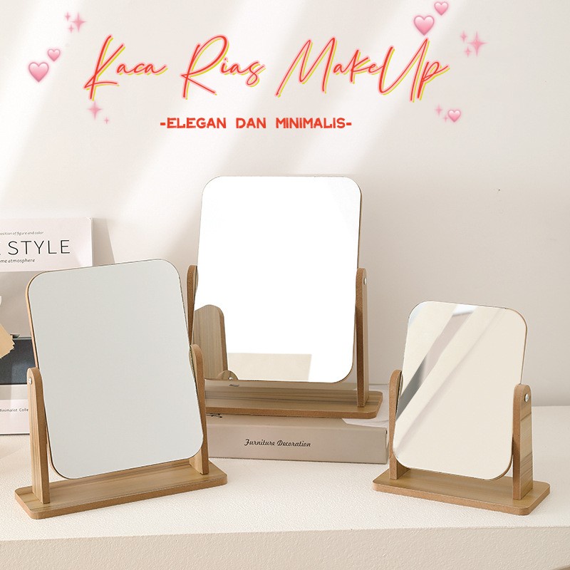 Jual 【Ready】Kaca Rias Make Up / Cermin Rias Meja / Make Up Mirror ...