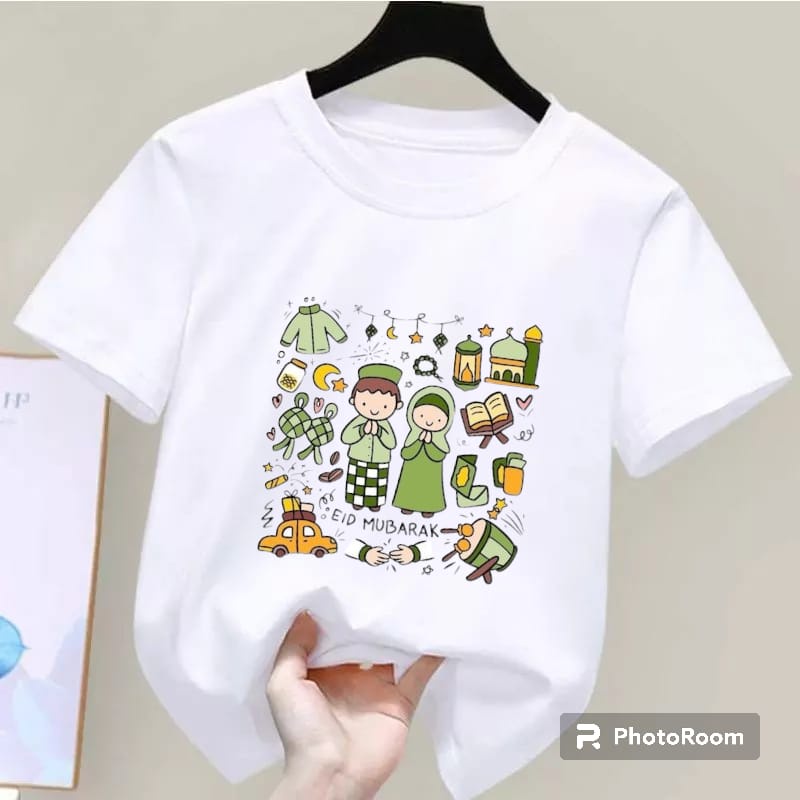 Jual Kaos lebaran anak motif islami usia untuk 2 sampai 10 tahun ...