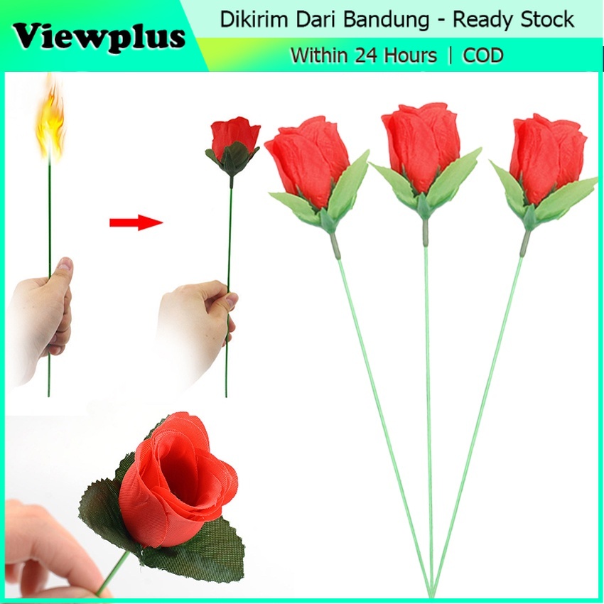 Jual Alat Sulap Bunga Mawar Api Sulap Torch to Rose Flower Magic ...