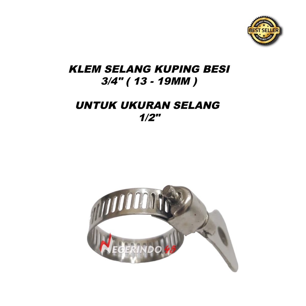 Jual STAINLESS KLEM SELANG KUPING BESI 1/2 5/8 3/4 7/8 1 - 11/4 - 11/2 ...
