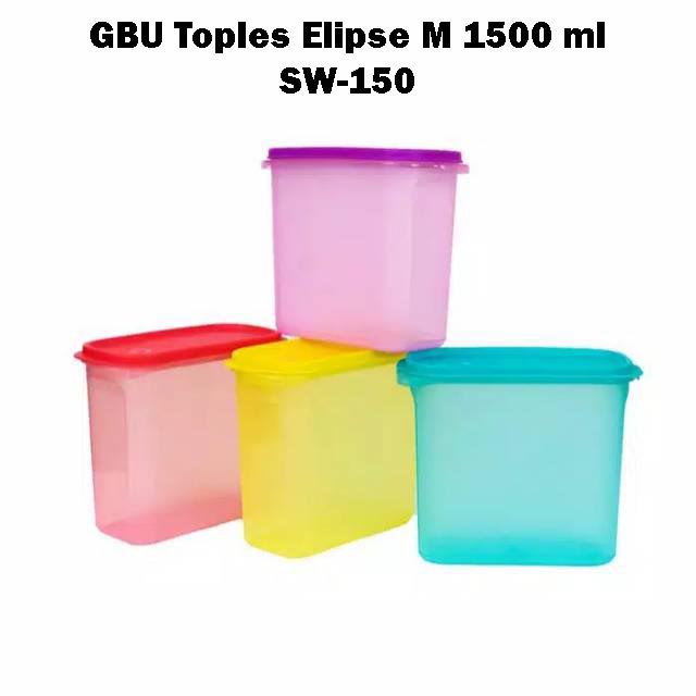 Jual GBU Toples Elipse M 1500 ml SW-150 / Kotak Makan / Sealware | Shopee Indonesia