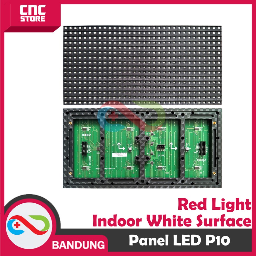 Jual PANEL LED P10 RED LIGHT OUTDOOR WHITE SURFACE PLUS KABEL | Shopee Indonesia