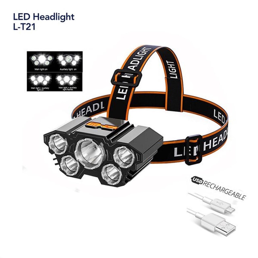 Jual ANP88 Senter Kepala 5 LED Headlamp Highlight / Headlamp LED ...