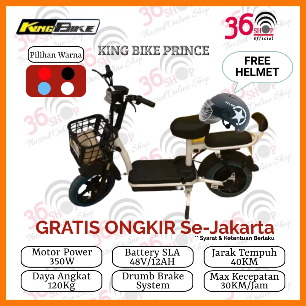 Jual Sepeda Listrik King Bike Prince Electric Garansi Resmi | Shopee ...