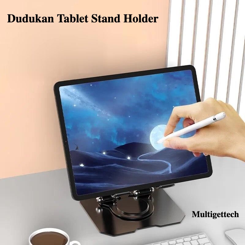 Jual Dudukan Stand Tablet Holder Metal Carbon Compatible For iPad Air ...