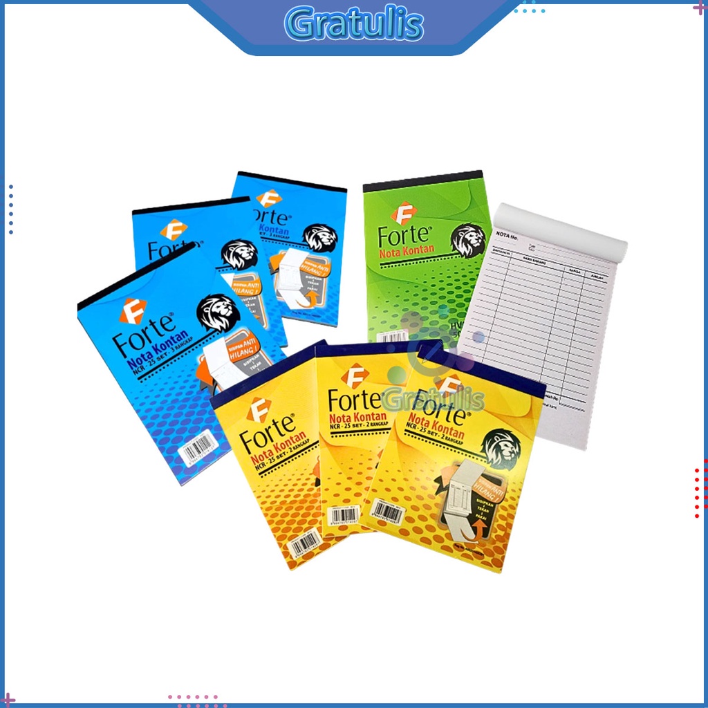 Jual NOTA BELANJA FORTE [1, 2, 3 RANGKAP/1 Buku] / NOTA KONTAN / KERTAS ...