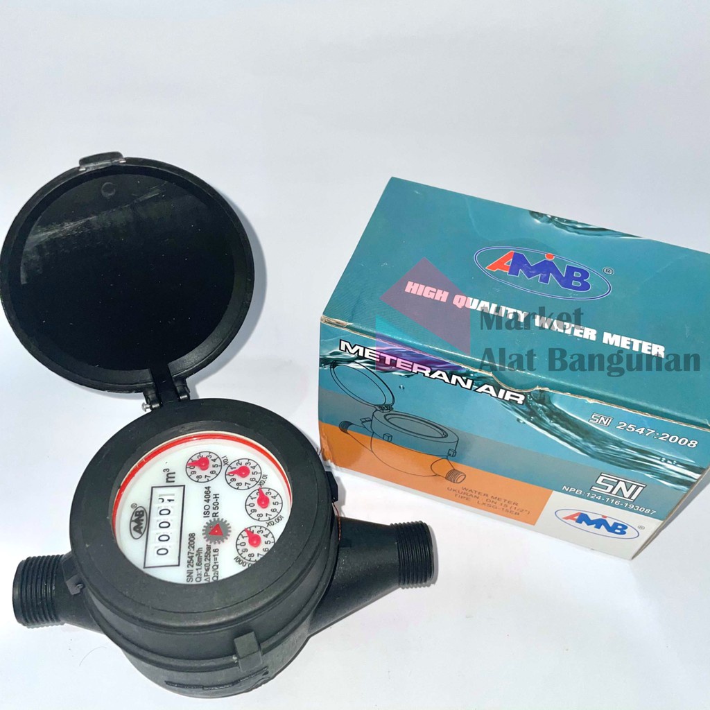 Jual MV70 Meteran Air PVC SNI 1/2 Inch / Meteran PAM PDAM 1/2” Dengan ...
