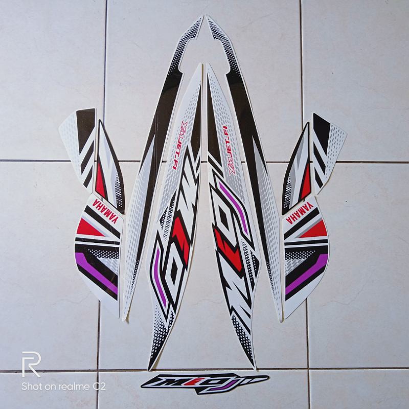 Jual stiker striping motor yamaha mio j 2012 putih | Shopee Indonesia