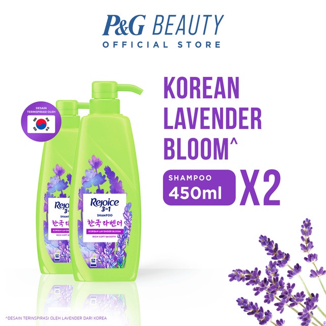 Jual Rejoice Sampo 3in1 Korean Lavender 450ml x2 / Rejoice Shampoo ...