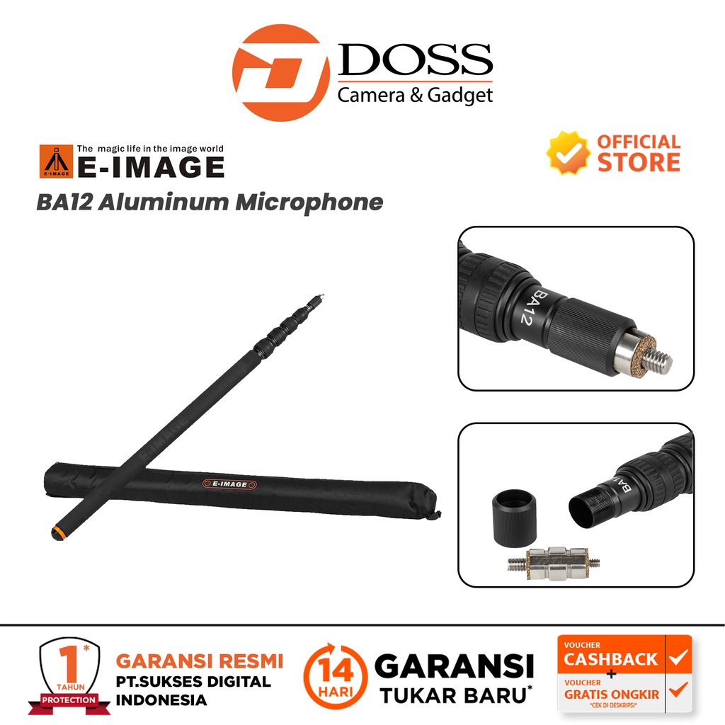 Jual E-Image BA12 Aluminum Microphone E-Image BA12 Aluminum Boom ...