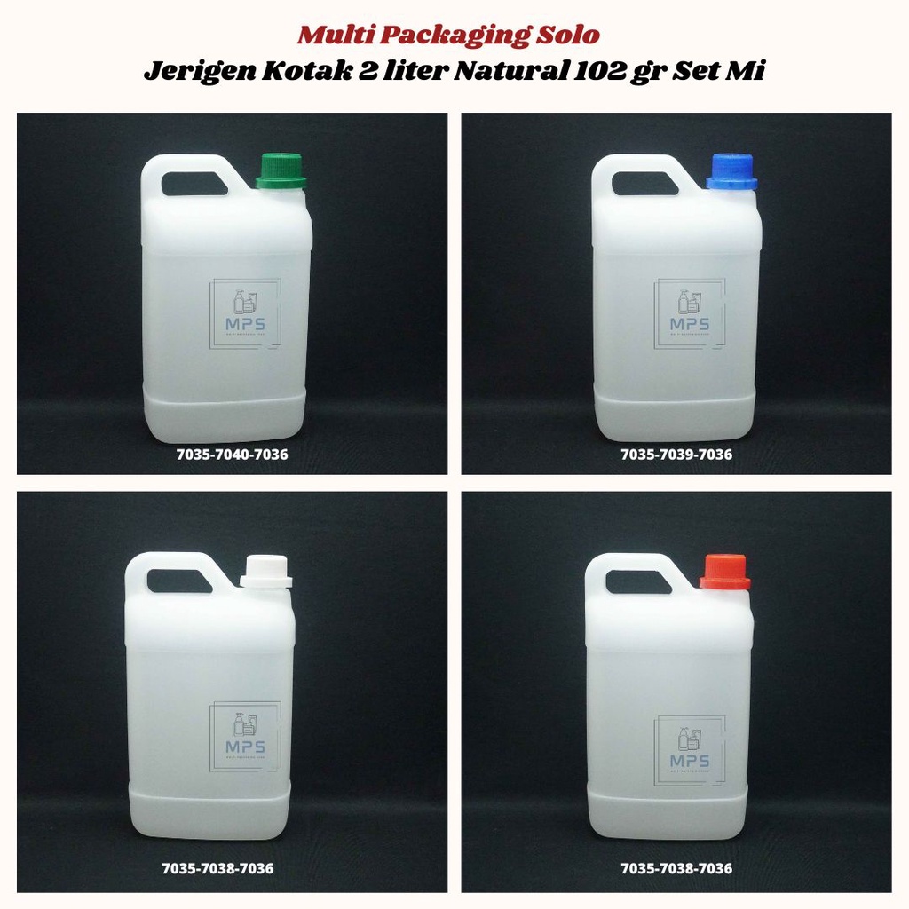 Jual Botol Jerigen 2 L Kotak Natural HDPE Neck 30 Set Mi / Jerigen Hdpe ...