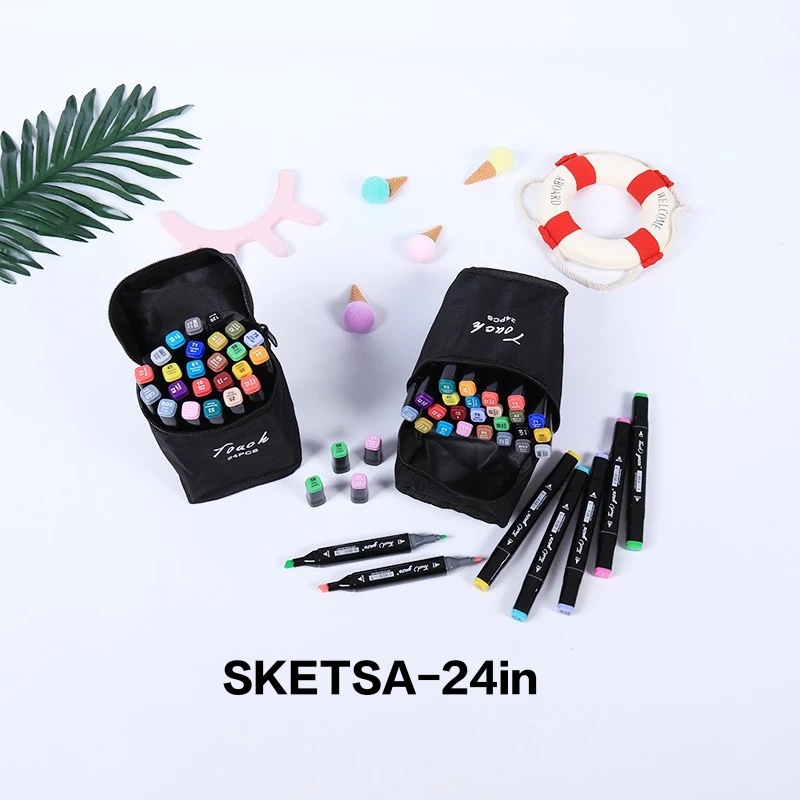 Jual WWEN Stabilo Spidol Warna Sketsa Umum Dua Sisi Kepala Tulis Luas ...
