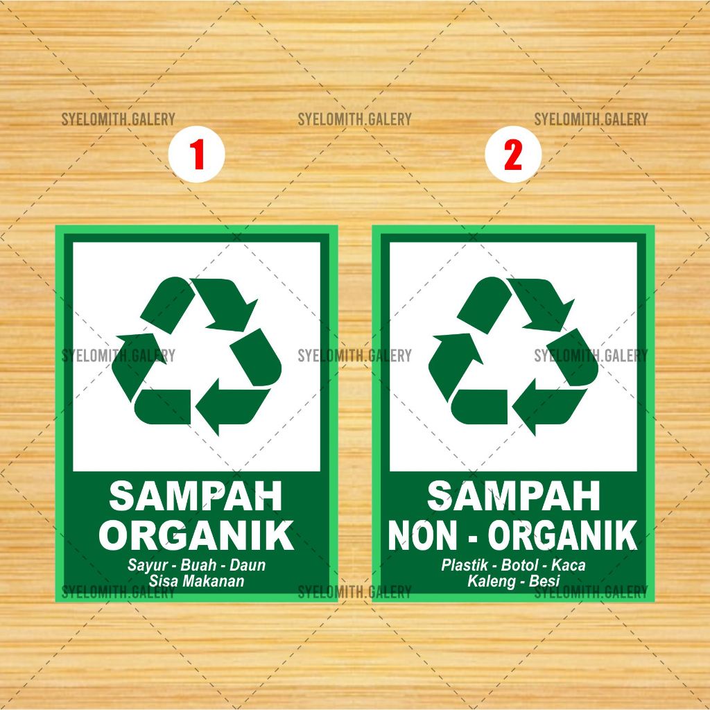 Jual Stiker Sampah Organik Dan Stiker Sampah Non Organik - Colorful ...
