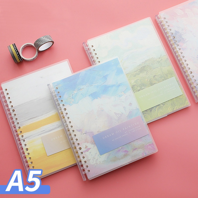 Jual Hard Cover A5 / B5 Notebook Binder Spiral Binder Plastik Ring ...