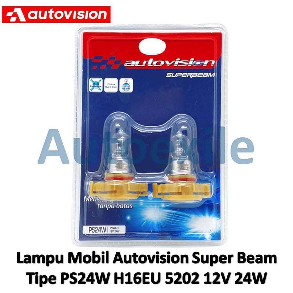 Jual Autovision Super Beam Crystal Clear PS24W H16EU 5202 12V 24W PG20 ...