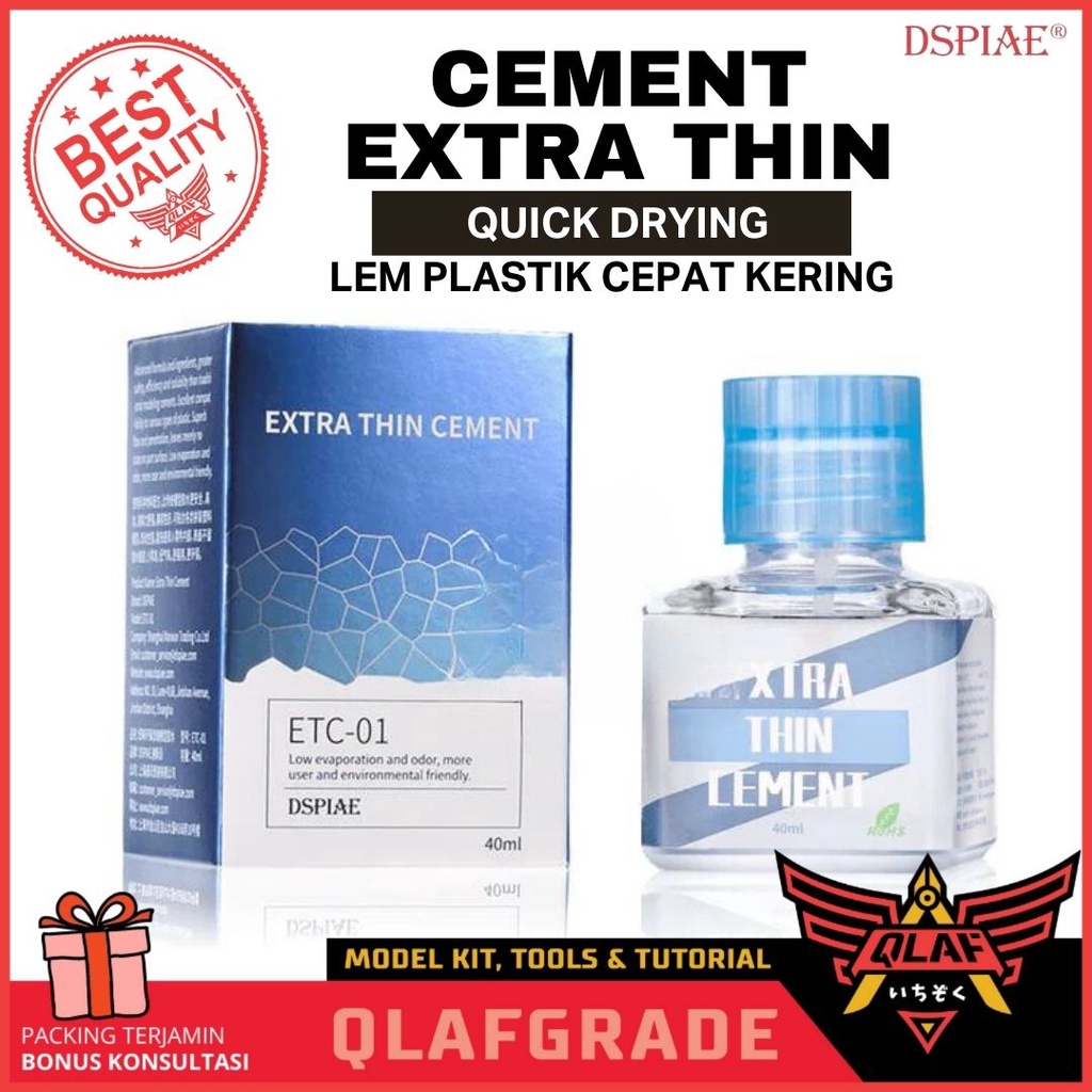 Jual Lem Plastik Cepat Kering Extra Thin Cement dspiae ETC-01 Model Kit ...