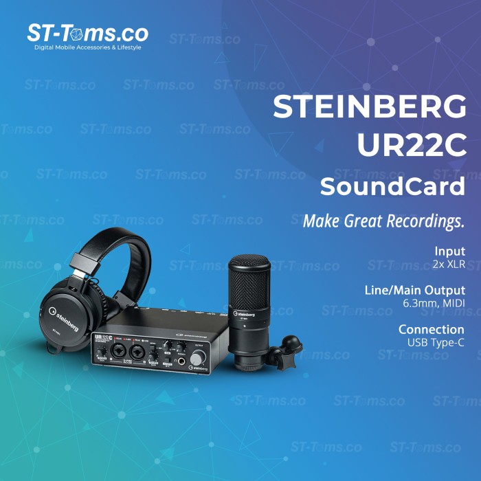 Jual Steinberg UR22C UR 22C UR22 C Recording Pack Audio Interface ...