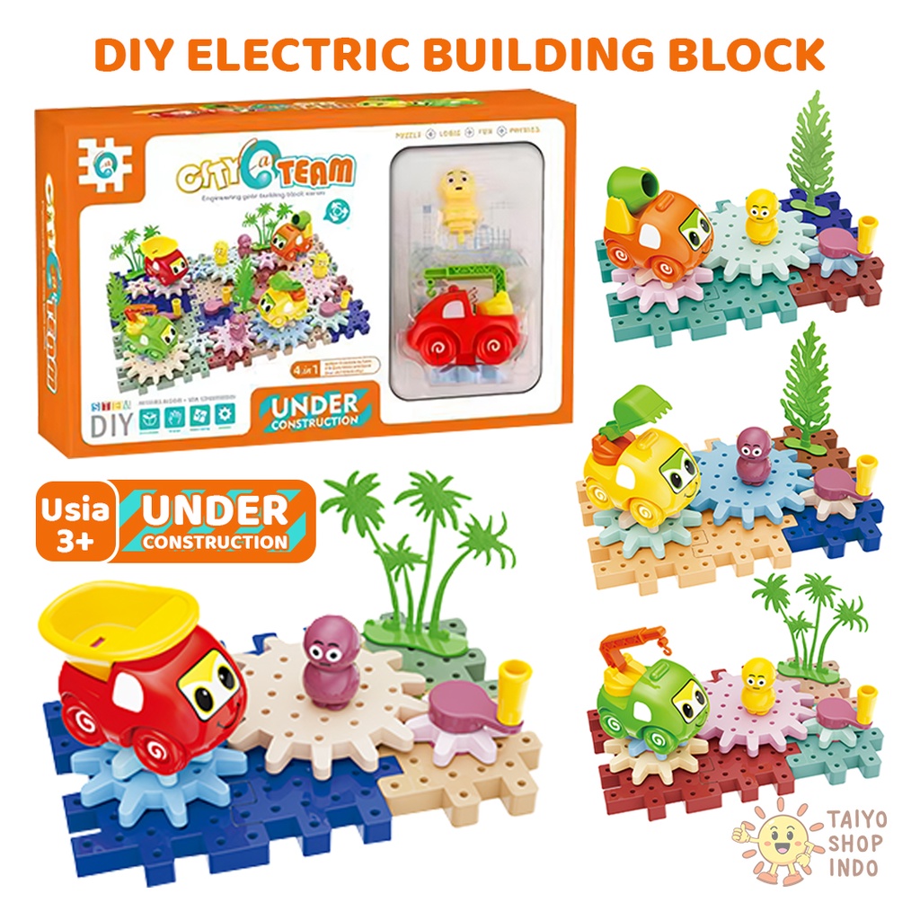 Jual TAIYO Mainan Anak Puzzle DIY Elektrik Building Blocks Bangunan ...