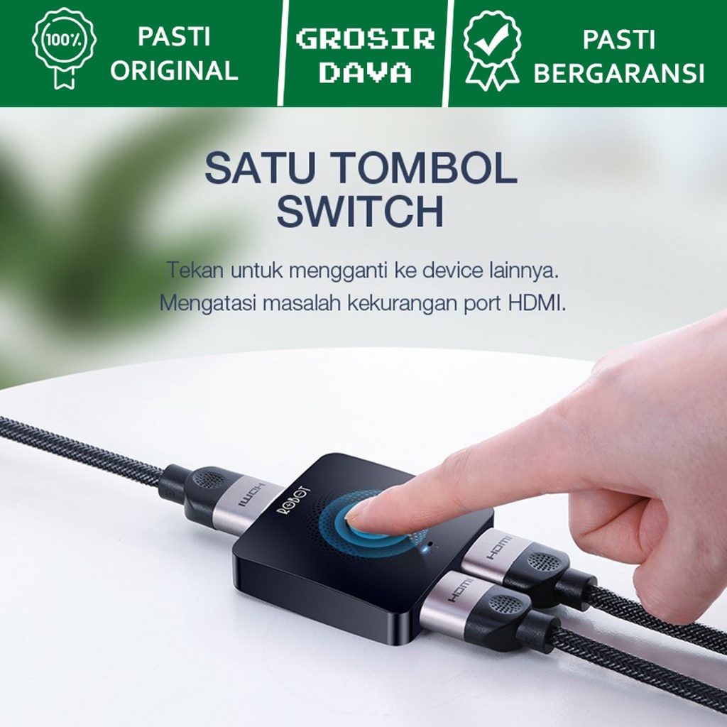 Jual ROBOT HM103 HDMI Switch & Splitter 2 Input 1 Output 4K | Shopee ...