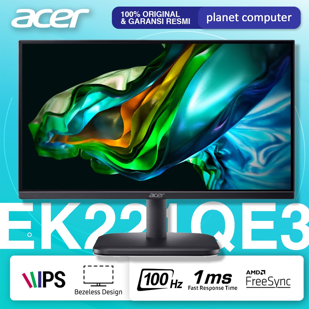Jual Monitor LED Acer EK221QE3 22 Inch IPS FHD 100Hz 1ms FreeSync HDMI ...