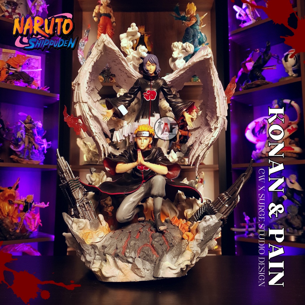 Jual Statue Naruto Akatsuki Pain & Konan Cw x Surge Studio Design ...