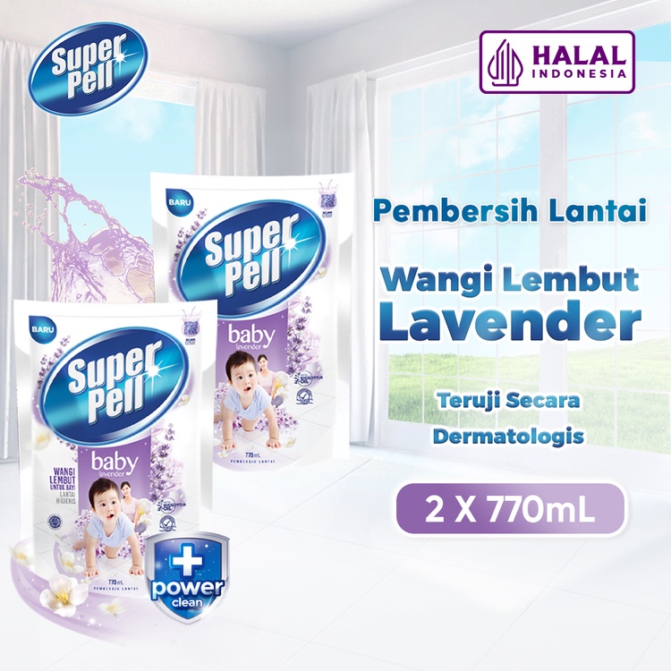 Jual SuperPell Pembersih Lantai Pel Lantai Harum & Wangi Baby Lavender ...