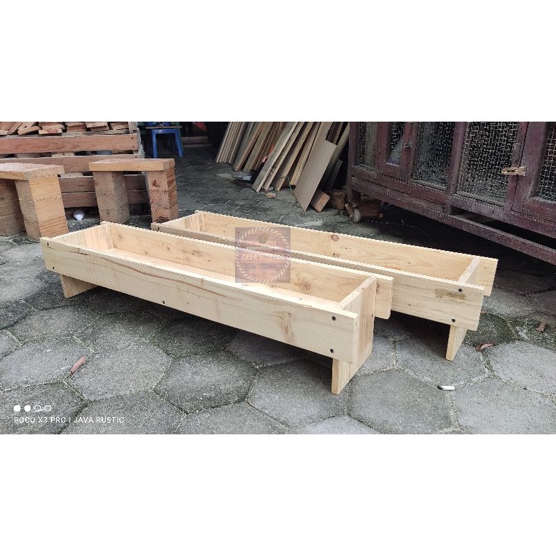 Jual PLANTER BOX KAYU JATI BELANDA POT TANAMAN HIASAN TAMAN POT SUKULEN ...