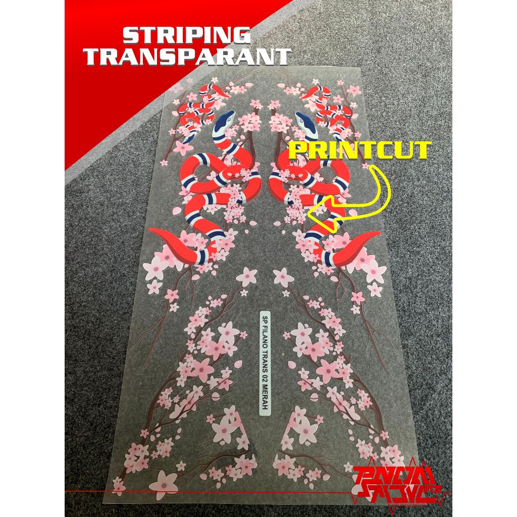 Jual STRIPING STIKER FILANO TRANSPARAN MOTIF ULAR GUCCI STICKER STYLISH ...