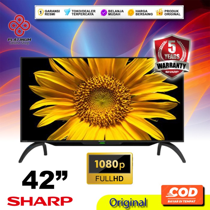 Jual SHARP TV 42 INCH 2T C42DF1I GARANSI RESMI | Shopee Indonesia