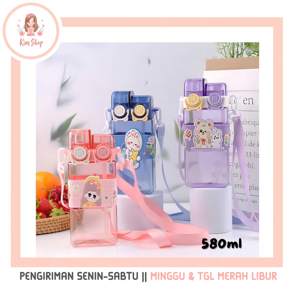 Jual KIM SHOP - Botol Minum Anak Kartun Anak 2 Cara Minum Sedot Teguk ...