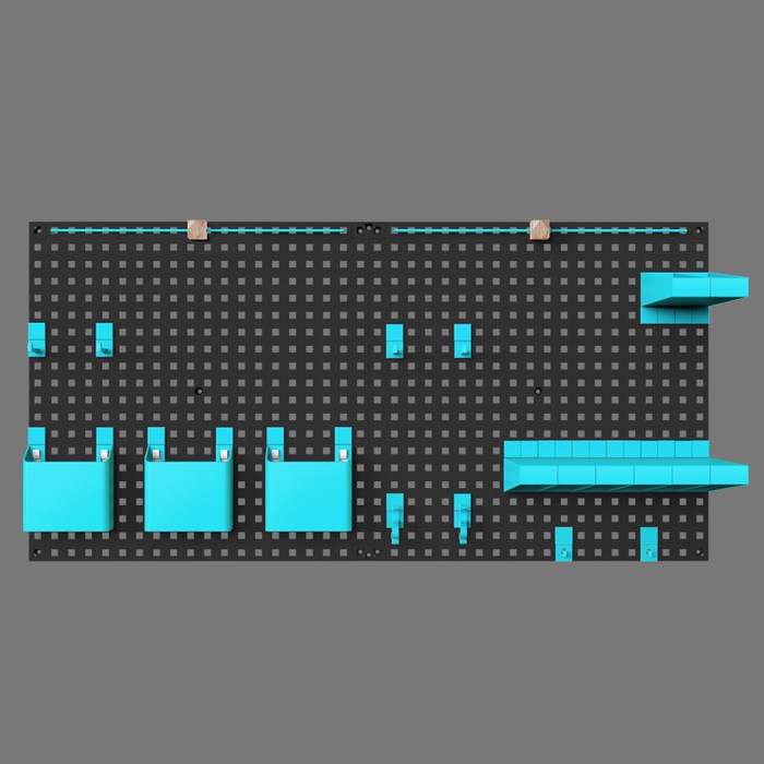 Jual Mabel HEXA Room Display Hanging Holeboard 1 Set Papan Berlubang ...