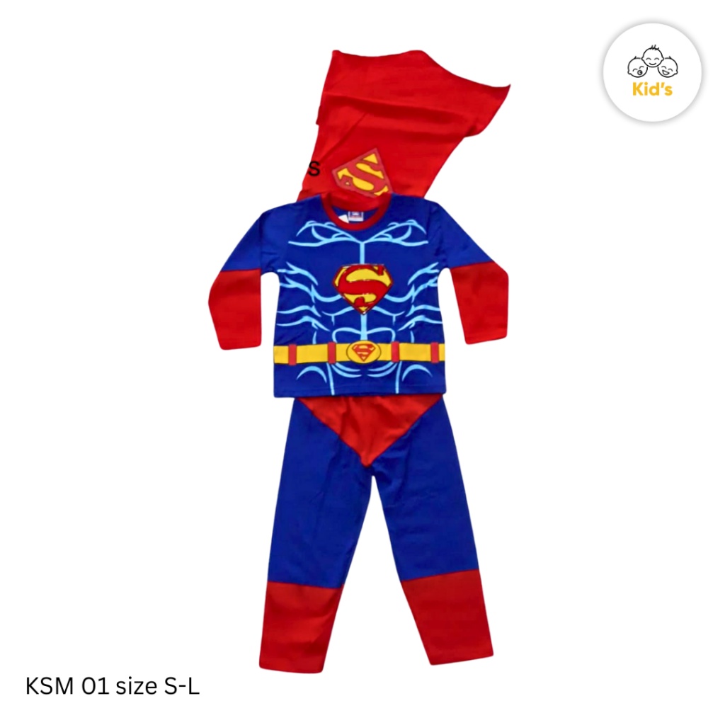 Jual Custom Superhero Anak / Kostum Super hero Anak Batman + Topeng KSM ...