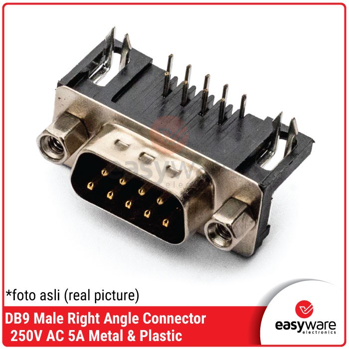 Jual Connector DB9 Right Angle RS232 Serial DB9 PCB Siku CO27 | Shopee ...