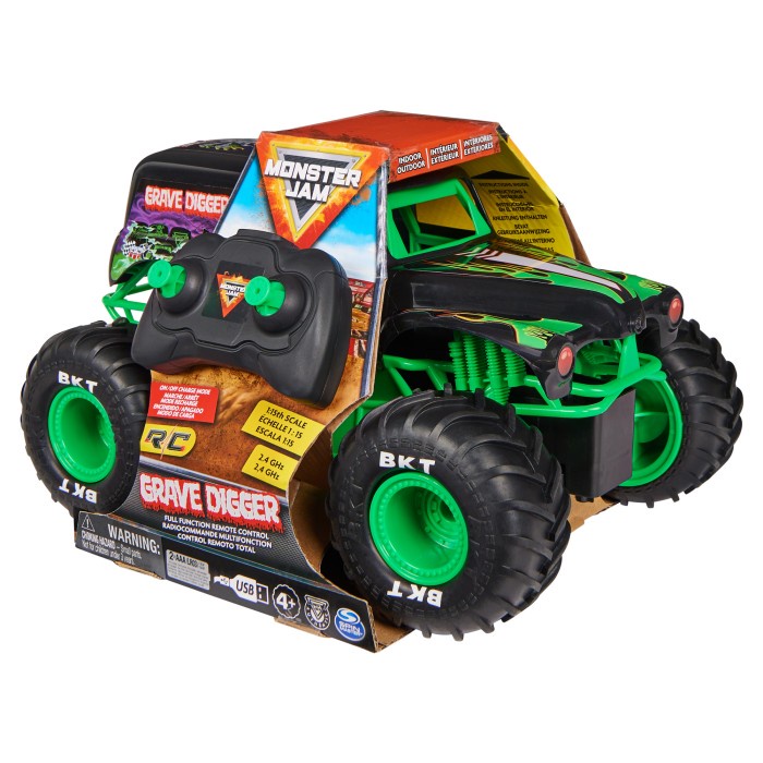 Jual Mainan Mobil Monster Jam RC Scale 1:15 Grave Digger | Shopee Indonesia