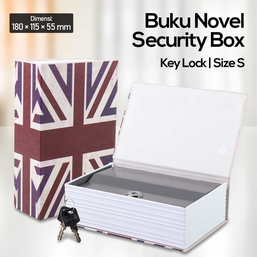 Jual HOMESAFE Kotak Buku Novel Security Box Key Lock / kotak ...