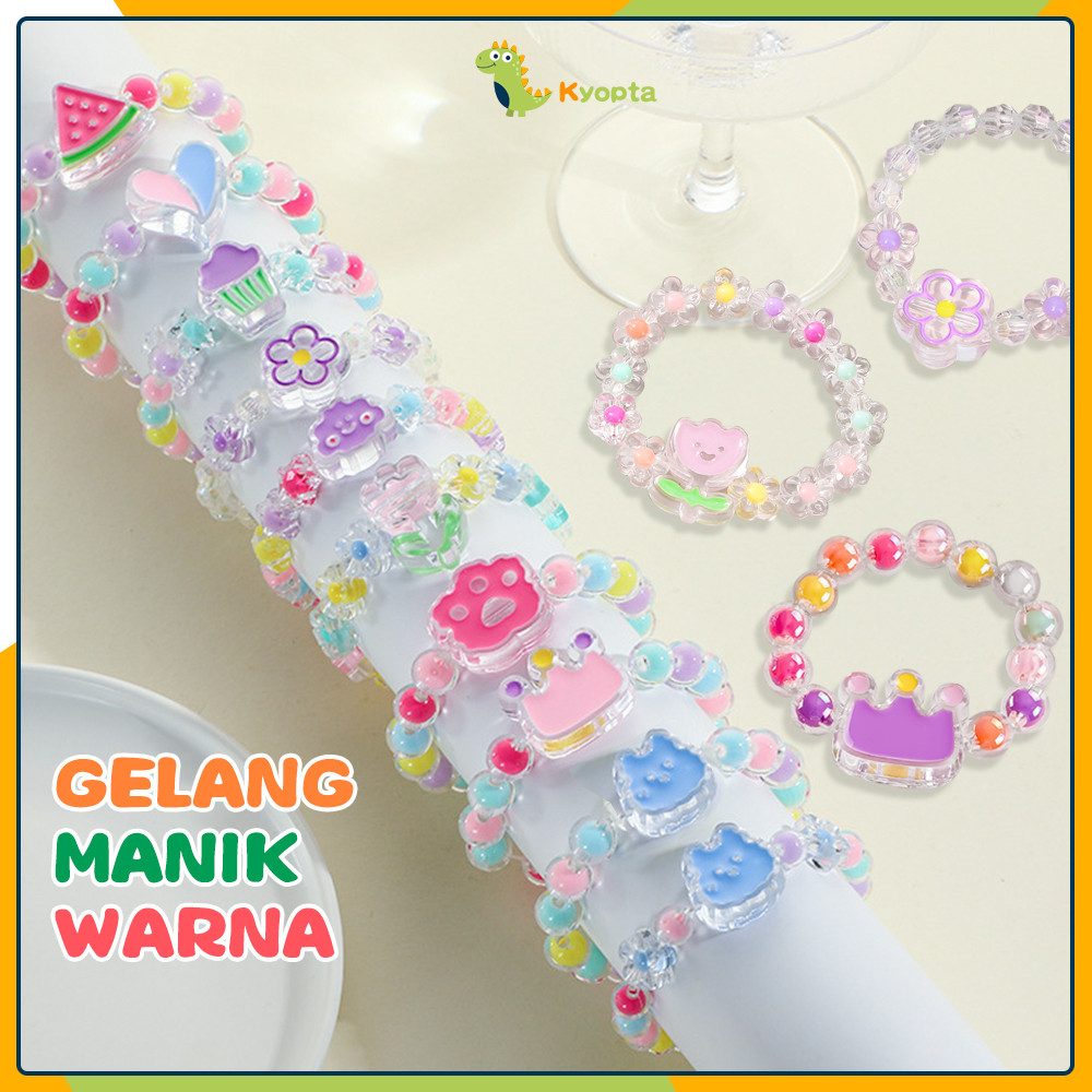 Jual Kyopta Gelang manik manik anak motif kartun Gelang tangan manik ...