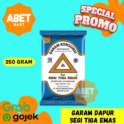 Jual Garam Dapur Segituga Emas 1 Pc 250 Gr -250gr Pak Yodium Halus ...