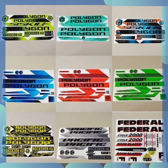 Jual Sticker COD Stiker frame sepeda speda Polygon pacific federall ...