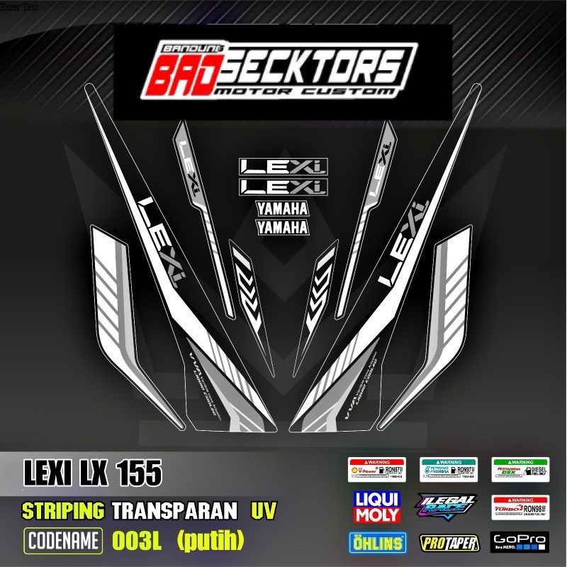 Jual Decal Sticker Striping Variasi Transparan Uv LEXI LX 155 All New ...