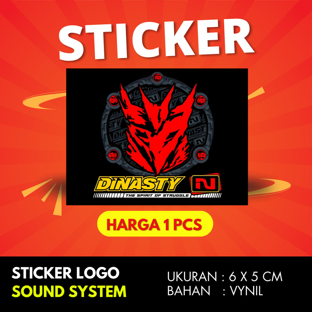 Jual Sticker sound system DINASTY AUDIO BAHAN VYNIL ANTI AIR PREMIUM ...
