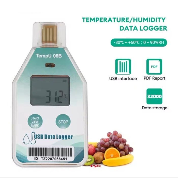 Jual TempU08 Mini USB Suhu Dan Kelembaban Temperature Data Logger with ...