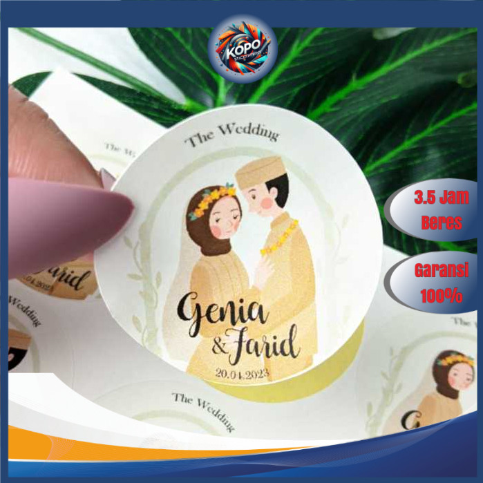 Jual KOPO 5-8 Sticker Wedding Souvenir Stiker Custom Ucapan Nikah Label ...